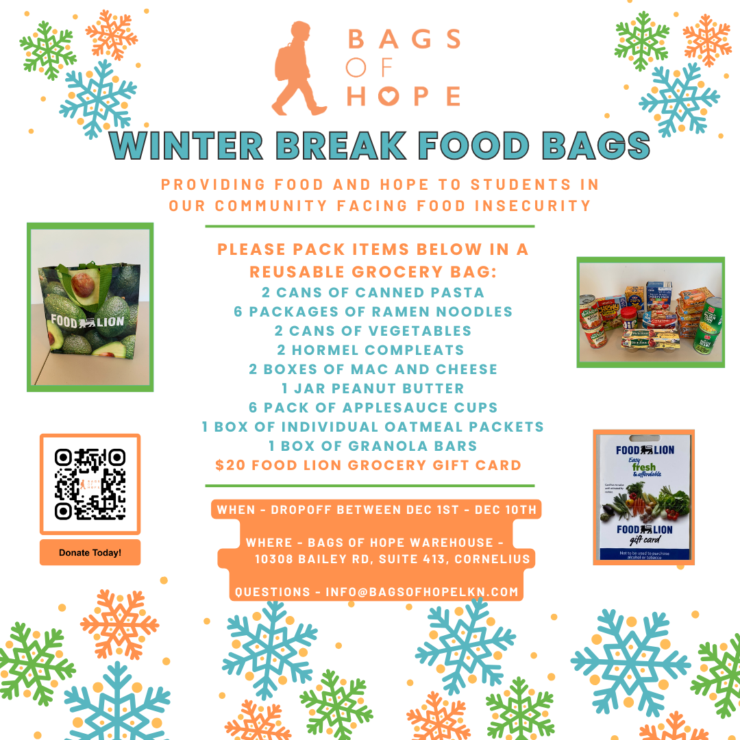 2025 Winter Break Food Drive - Bags of Hope